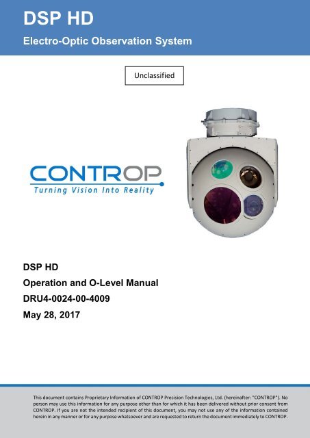 DSP HD - Operation and O-Level Maintenance Manual