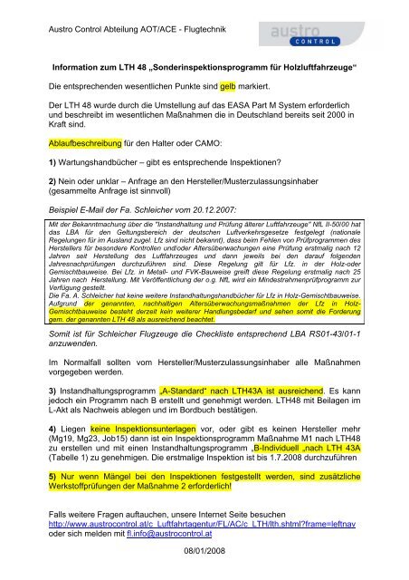 Information zum LTH 48 - Austro Control