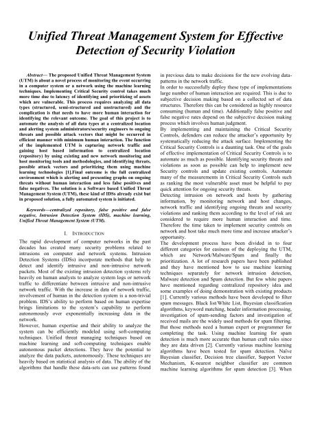 Unified Threat Management System