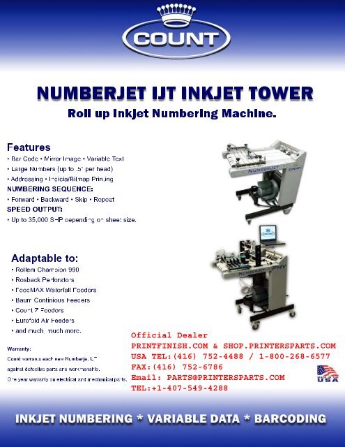 Count Numberjet IJT Numbering Machine - Printfinish.com