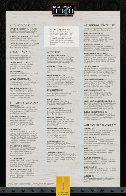 Blackwall Hitch Rehoboth Menu