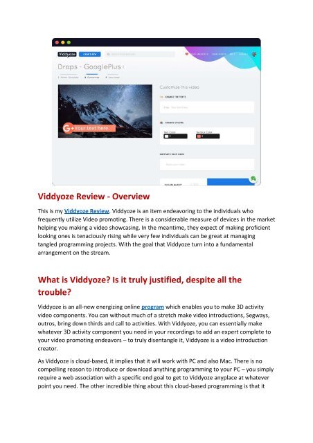Viddyoze Review - Why Should Use It?
