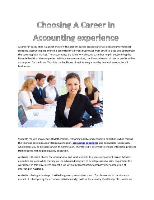 accounting experience