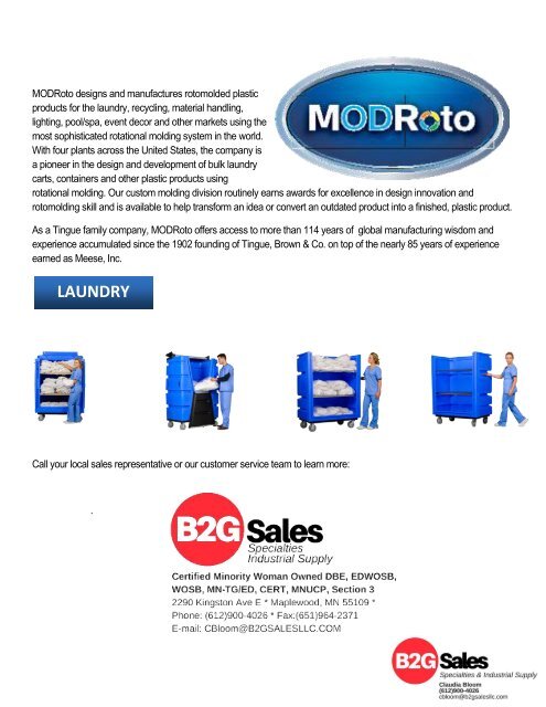 B2G SALES - MODRoto - Laundry