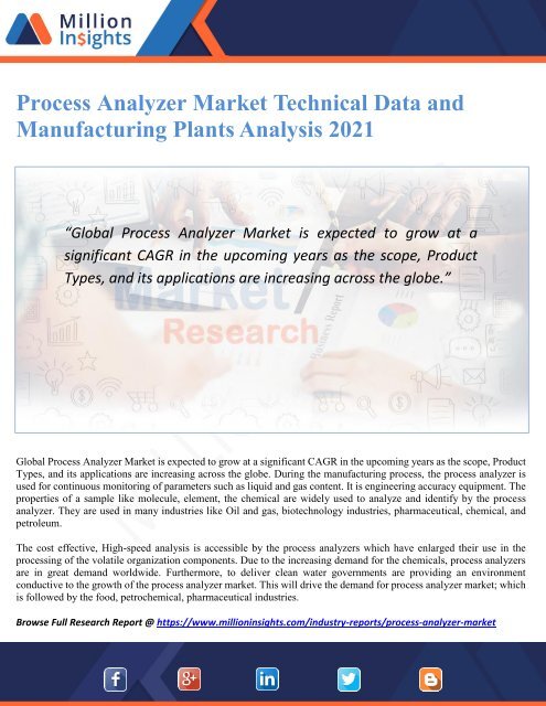 Process Analyzer Market Technical Data and Manufacturing Plants ...