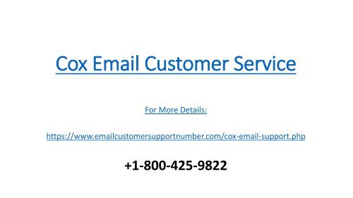 Cox Email Customer Service Quick and Reliable Service for Email