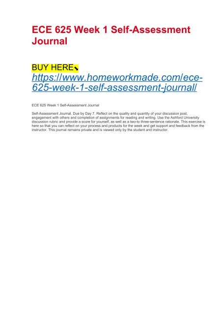 ECE 625 Week 1 Self-Assessment Journal