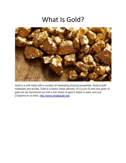 What is Gold