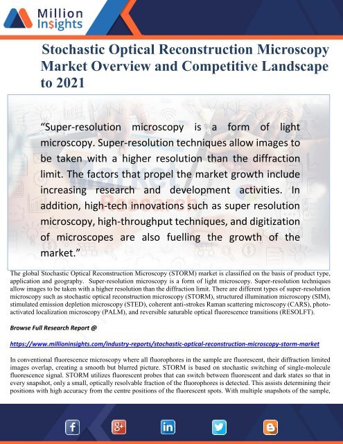 Stochastic Optical Reconstruction Microscopy Market Overview and ...