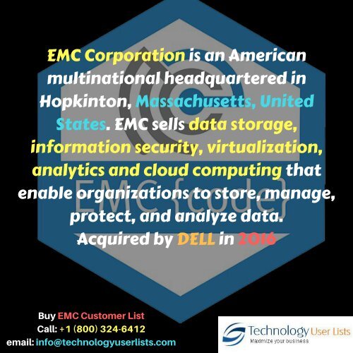 EMC customer contact data