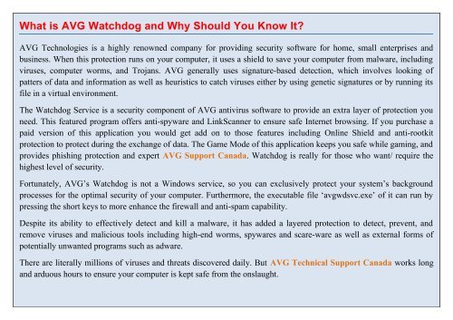 What is AVG Watchdog and Why Should You Know It?