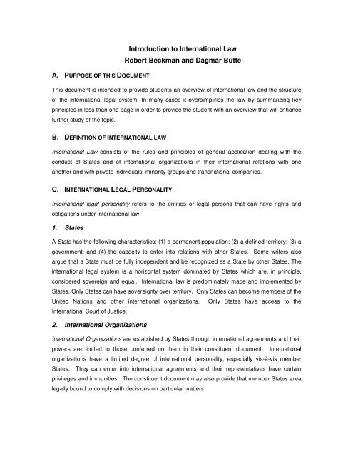 International Law Intro