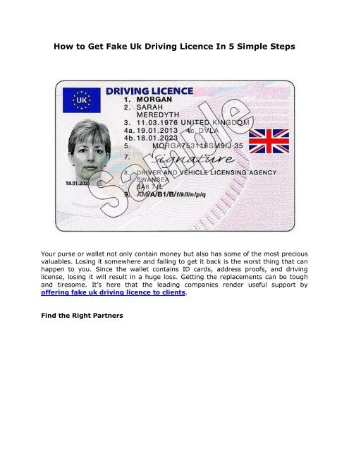 How to Get Fake Uk Driving Licence In 5 Simple Steps