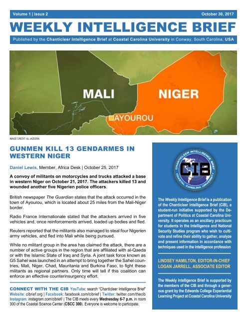 CIB Weekly Intelligence Brief | Vol. 01 | Iss. 02