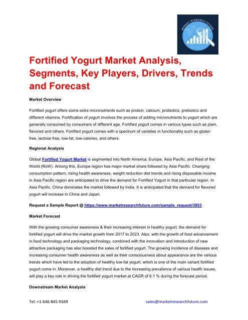 Fortified Yogurt Market_PDF