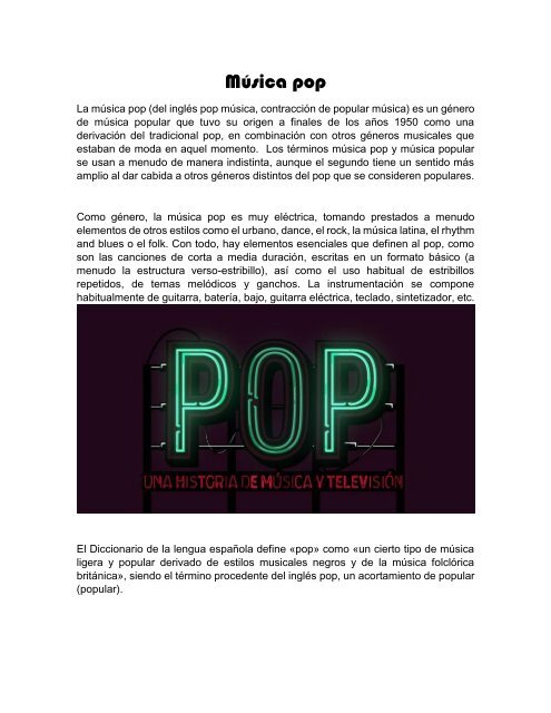 Música pop