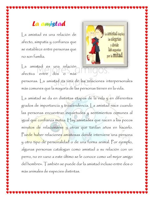 La amistad incondicional