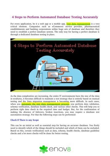 Automated-Database-Testing Magazines Automated-Database-Testing Magazines