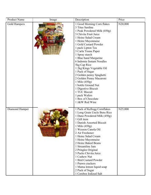 Hamper Catalog - GTBank