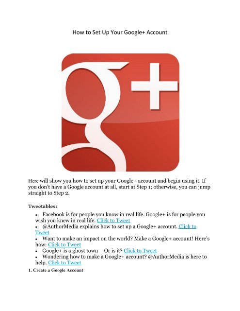 How to Set Up Your Google