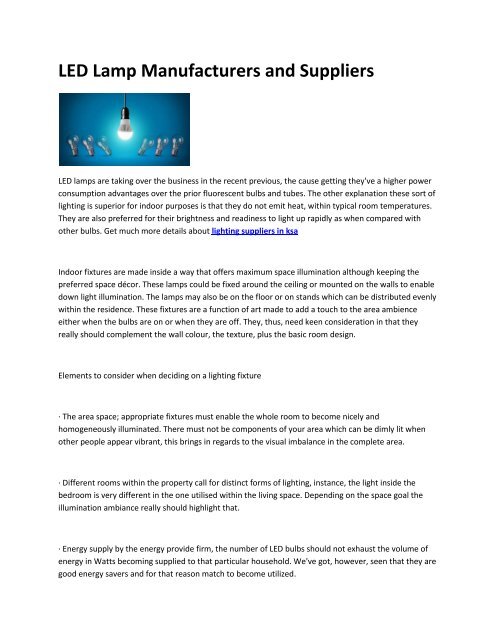 8 led lighting saudi arabia