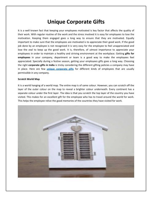 Unique Corporate Gifts