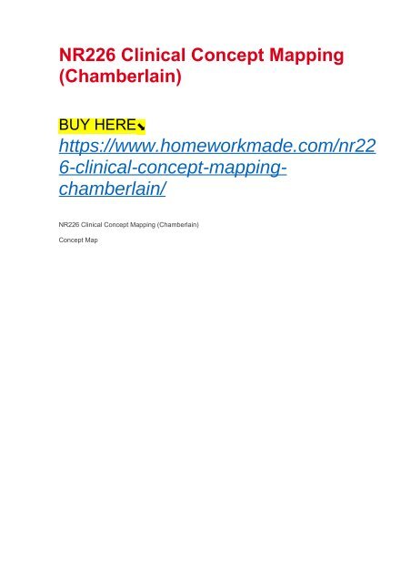 NR226 Clinical Concept Mapping (Chamberlain)