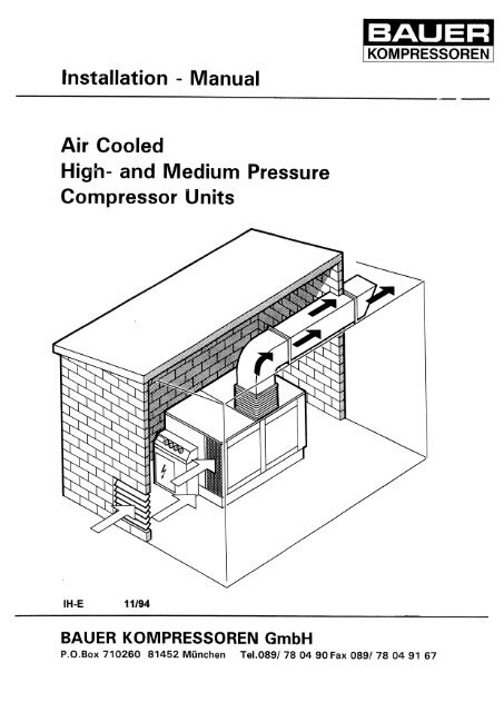 Installation-Manual – Air Cooled High - Bauer Kompressoren