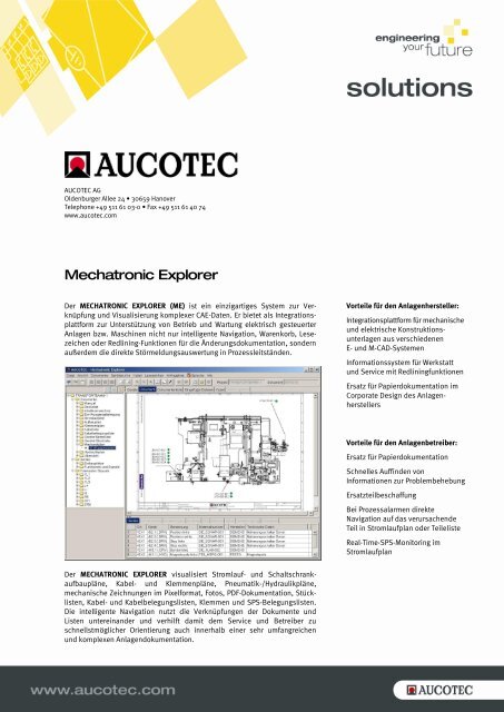 Mechatronic Explorer - Aucotec AG