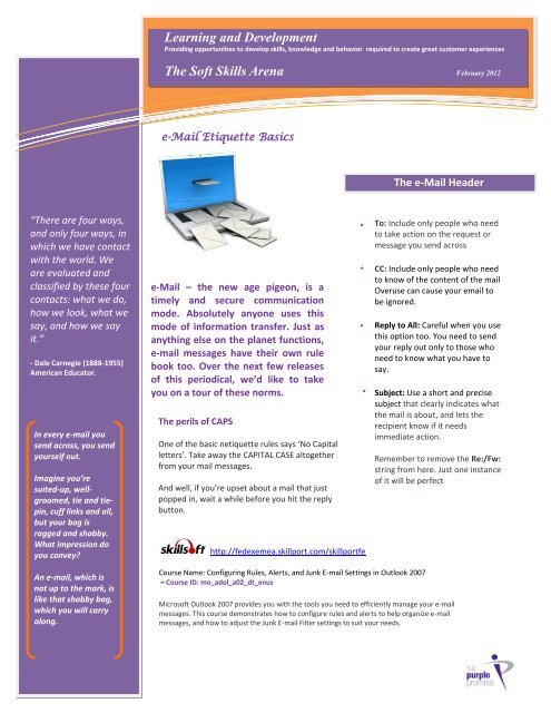 The Soft Skills Arena 01 Email Etiquette