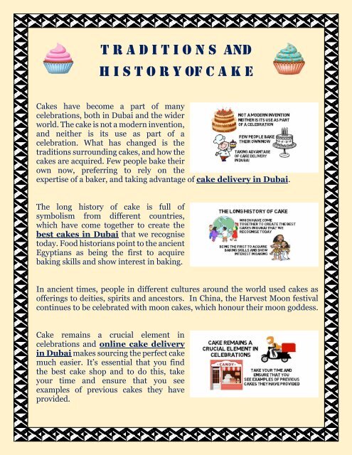 Traditions And History Of Cake