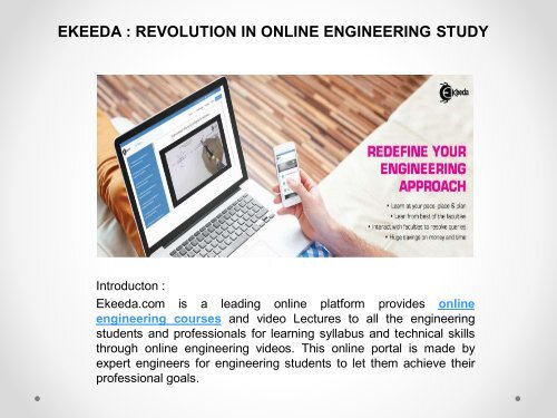 EKEEDA : REVOLUTION IN ONLINE ENGINEERING STUDY