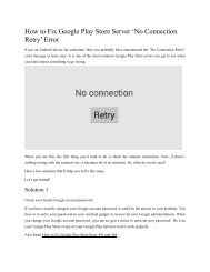 How to Fix Google Play Store Server error