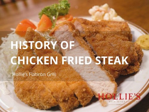 History of chicken fried steak