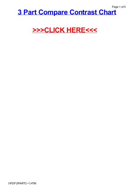 3 Part Compare Contrast Chart