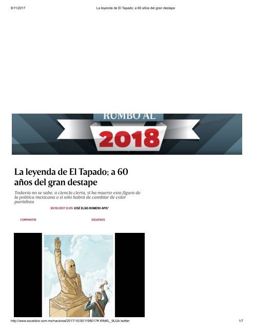 1. La leyenda de El Tapado; a 60 años del gran destape