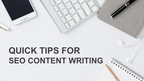 SEO Content Writing Tips