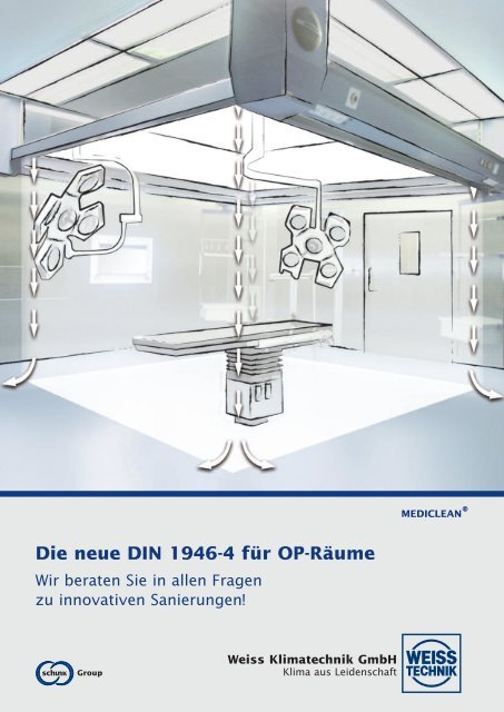 Die neue DIN 1946-4 für OP-Räume - Weiss Klimatechnik GmbH