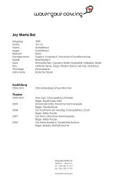 Sascha Bluhm - watergate casting