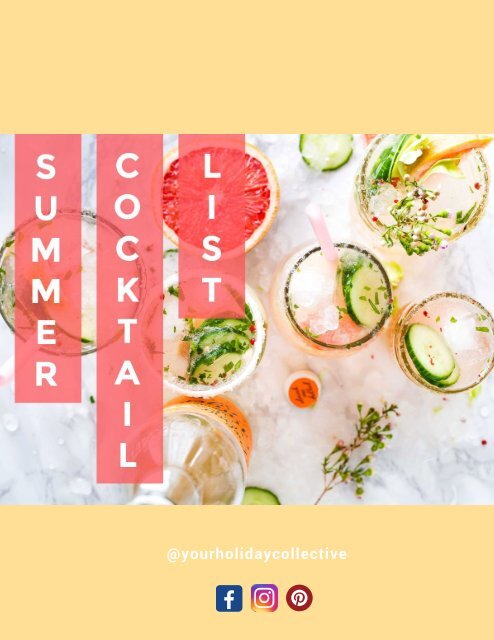 Summer Cocktail List