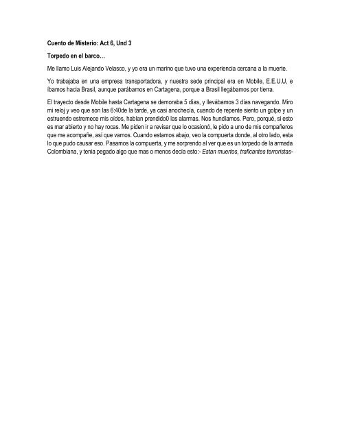 Cuento de Misterio