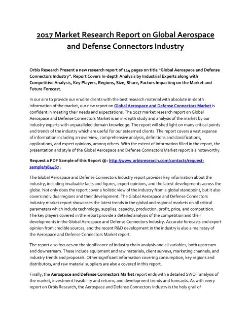 Global Aerospace and Defense Connectors Industry