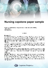 Nursing Capstone Project Proposal Example