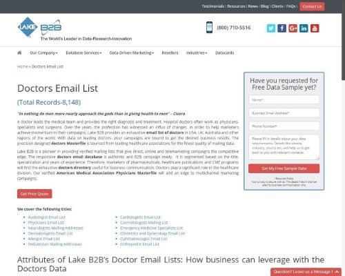 doctors email list