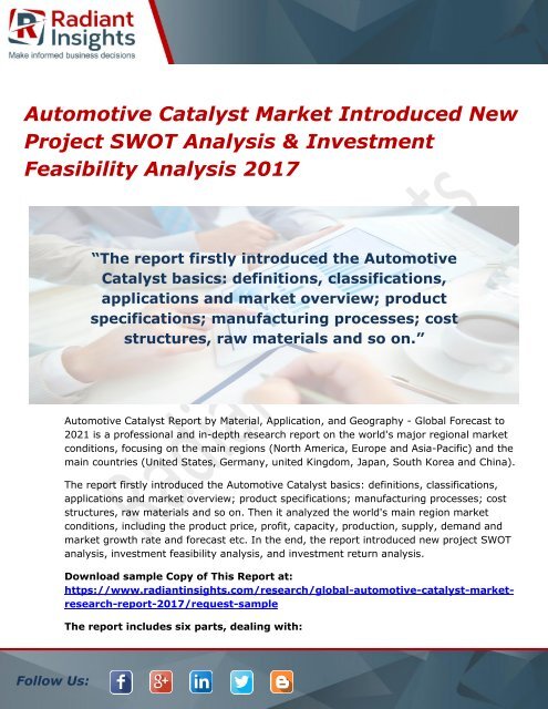 Automotive Catalyst Market Introduced New Project SWOT Analysis ...