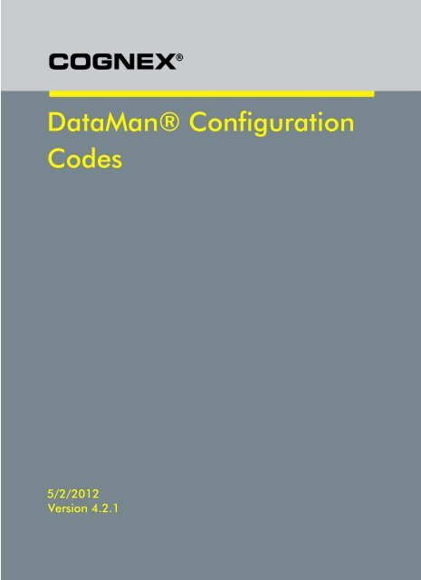 DataMan® Configuration Codes - Bci GmbH