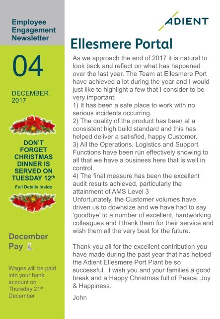 Ellesmere Port Plant Newsletter No4