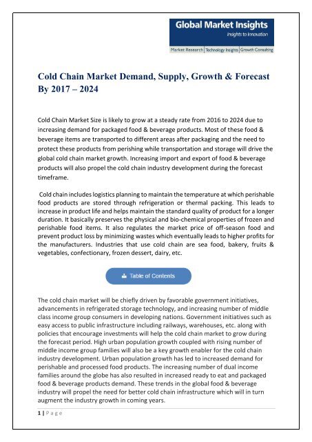 Pdf for Cold Chain Market