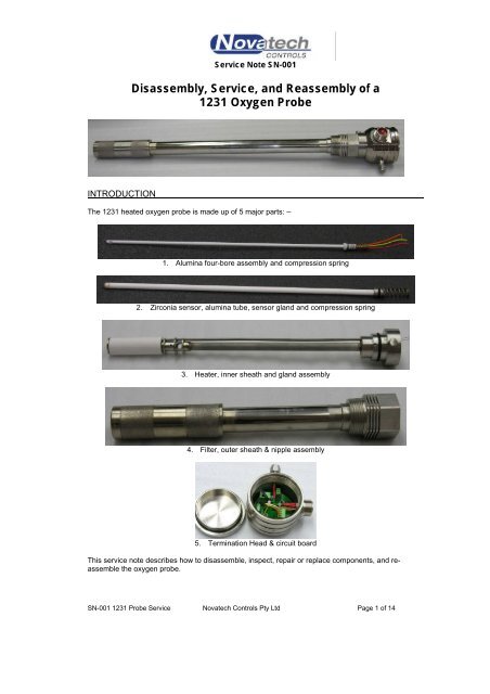 Disassembly of the 1231 Oxygen Probe.pdf - Novatech Controls