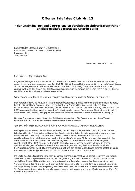 Offener Brief